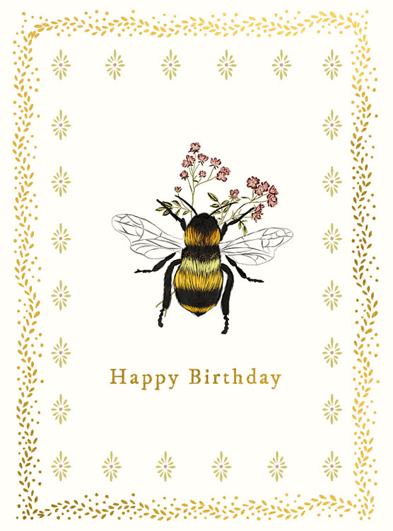 The Art File - Bee Birthday Card #AFTV01
