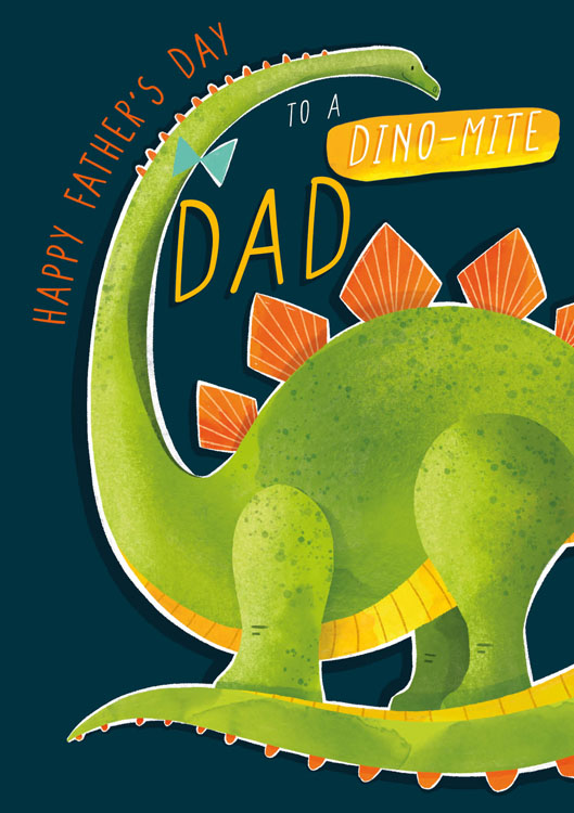 The Art File - Dino-mite Dad Father's Day Card #JMF08
