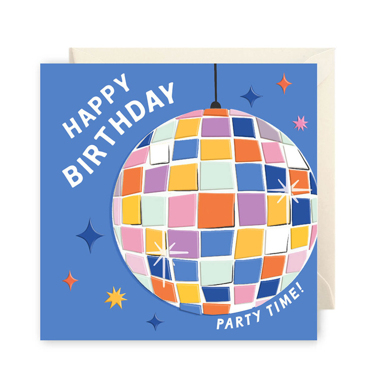 Rosanna Rossi - Disco Ball Birthday Card #SS009