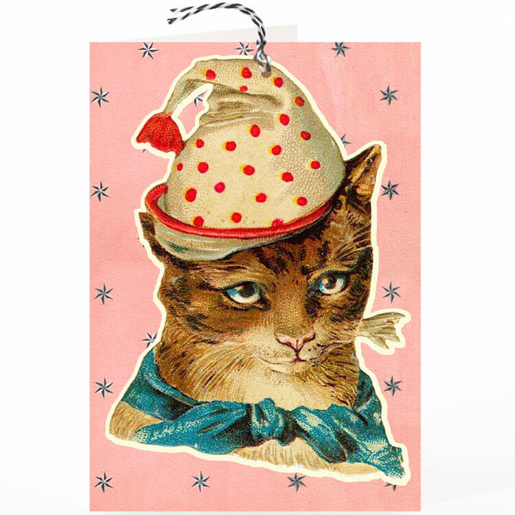 Madame Treacle - 3D Spotty Hat Blank Card #MTFD040