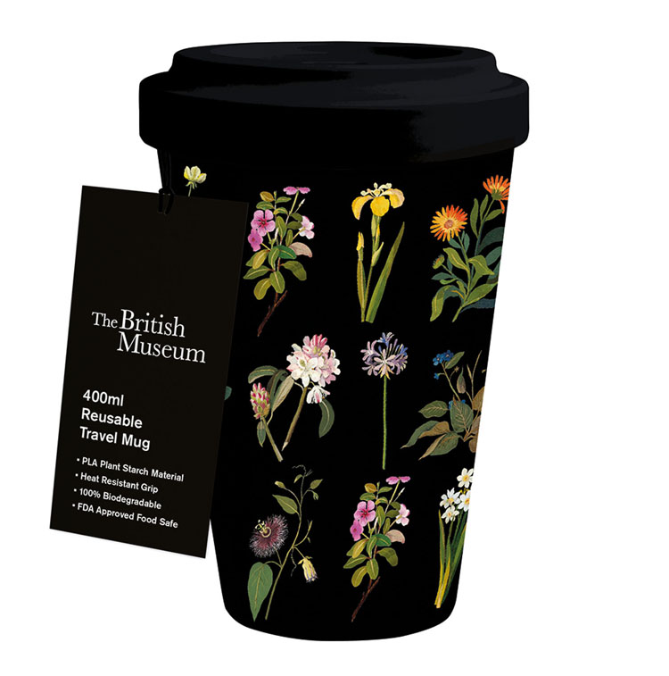 Museums & Galleries - The British Museum Delany Flowers Travel Mug #MUG930