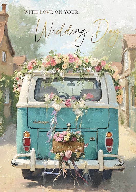 Great British Card Company - VW Bus Wedding Greeting Card #LNQ0552