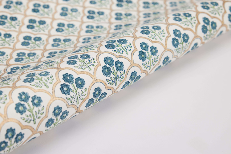 Paper Mirchi - Handmade Trellis Indigo Sheet Wrap #FWBP19