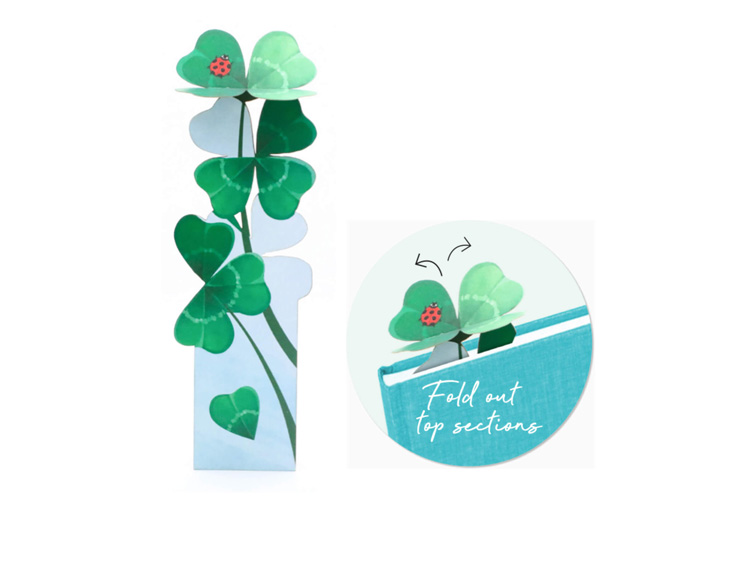 Origamo - Good Luck Pop Up Bookmark #OBK001