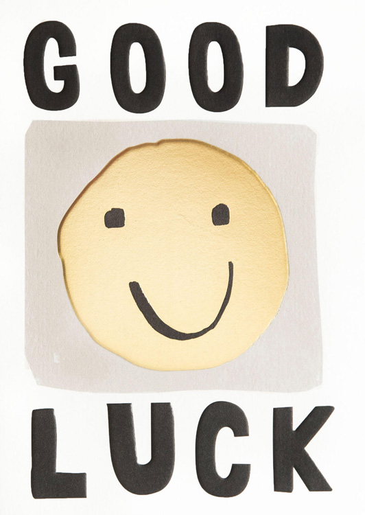 Caroline Gardner - Smiley Face Good Luck Card #RAN016