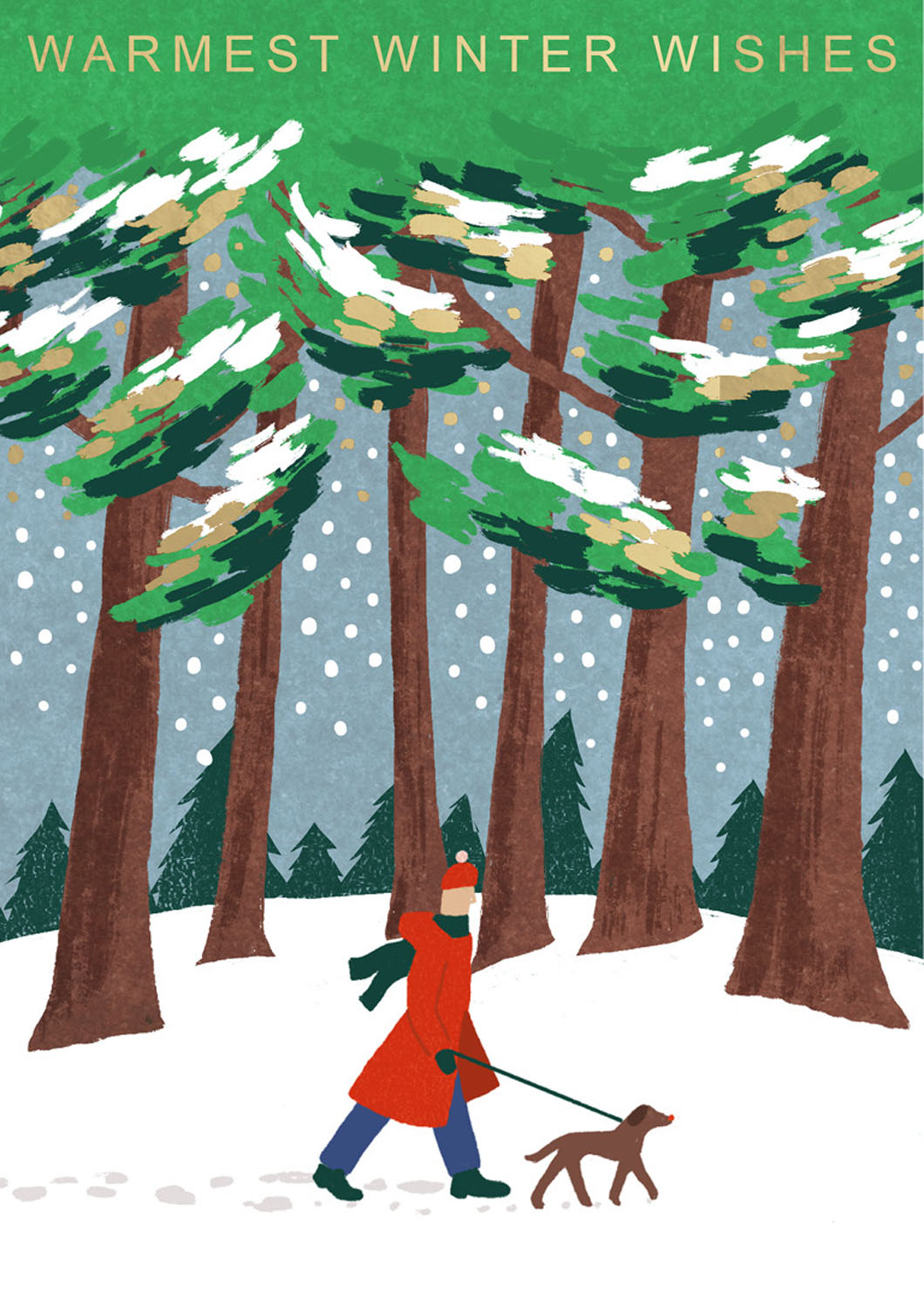 Laura Darrington Design - Winter Walk Greeting Card #LDSP47