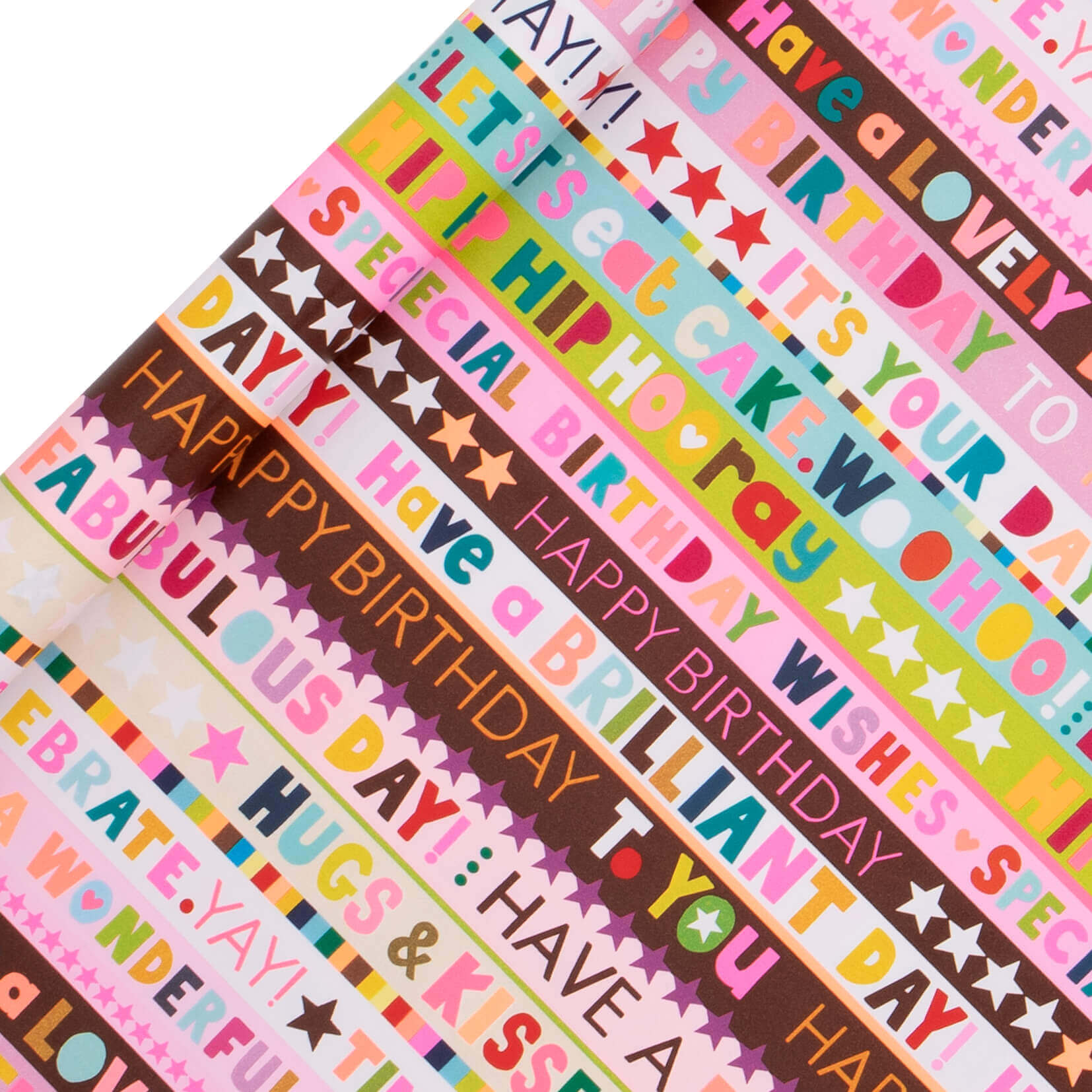 Glick Publishing - Pink Happy Birthday Continuous Roll Wrap #RPS144