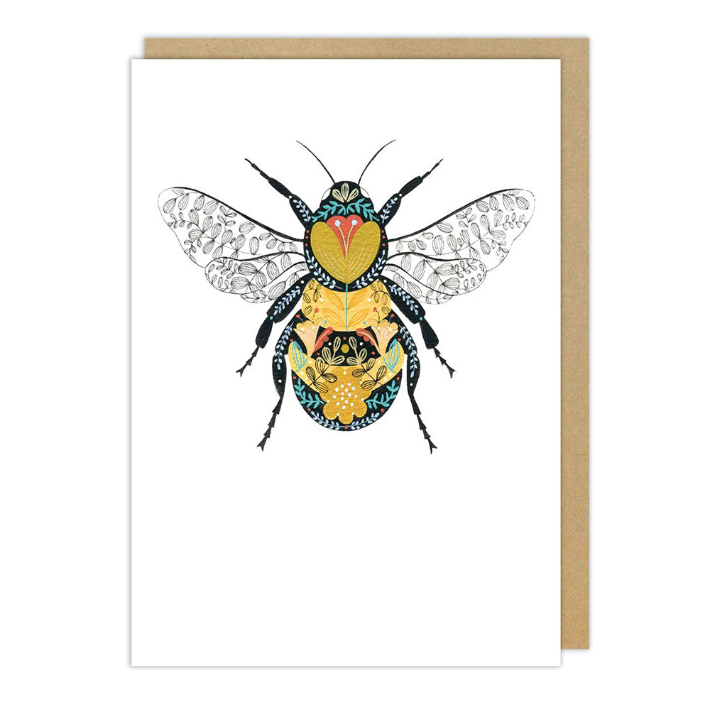 The Art File - Embossed Bee Blank Card #AFPN06