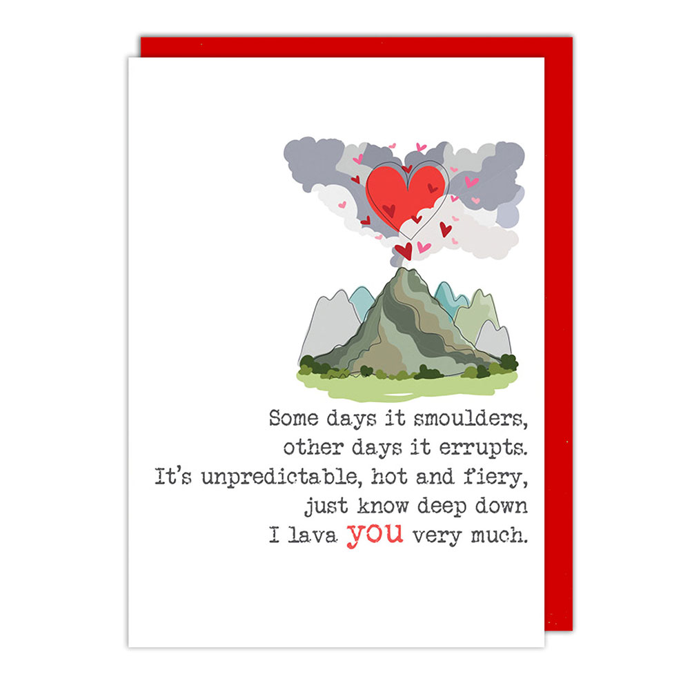 Dandelion Stationery - Volcano Love Card #V7731