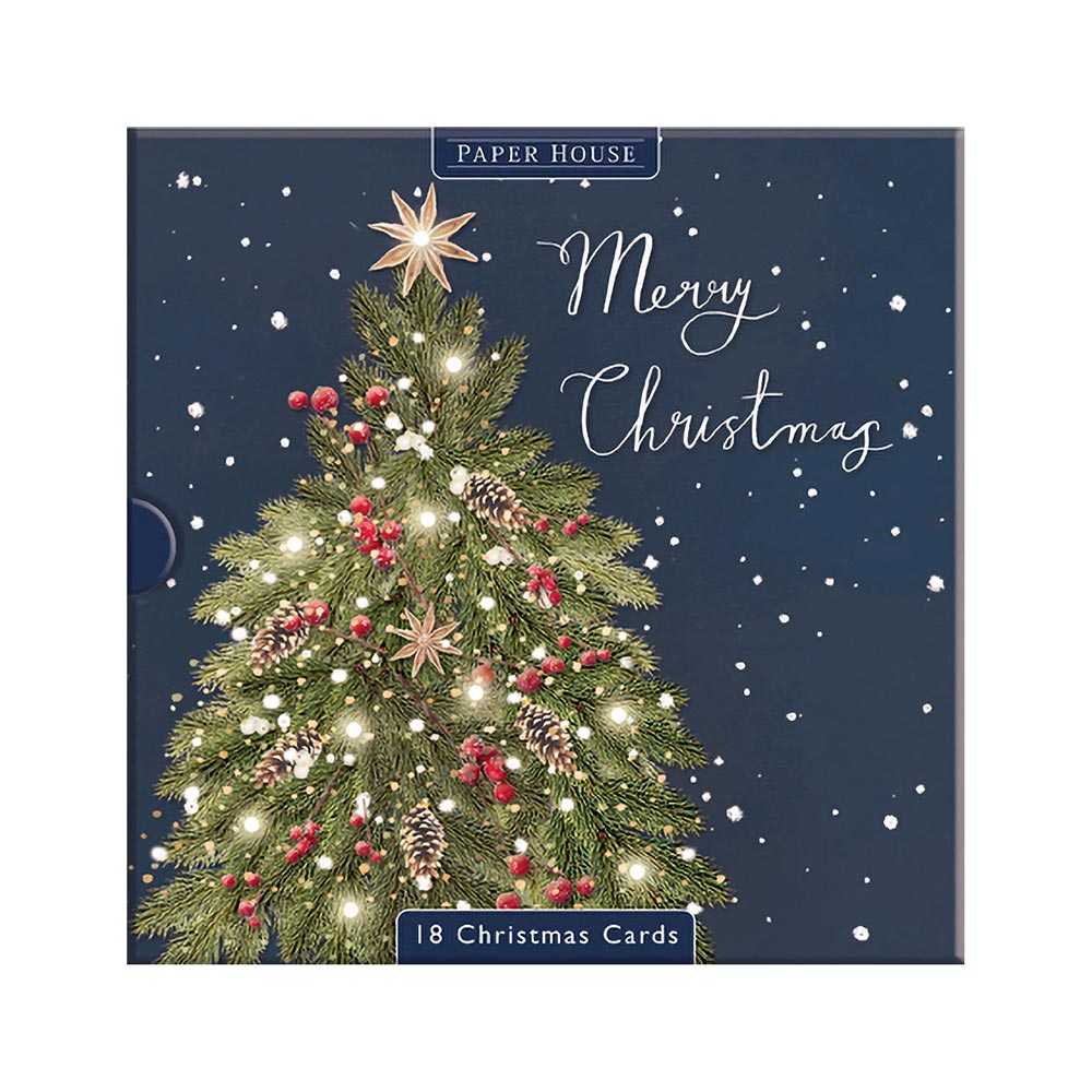 Great British Card Company - Tree & Wreath Christmas Boxed Cards #PSOP0014