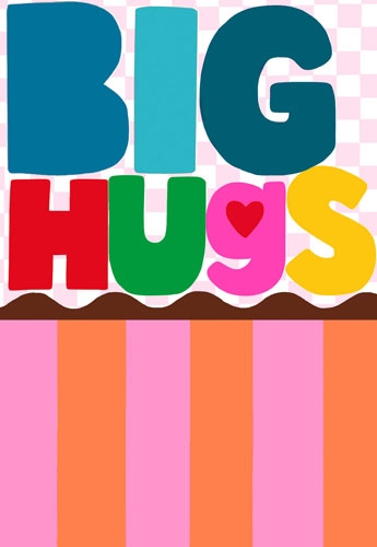 Paper Salad - Color Blocks Big Hug Friendship Card #CB2414