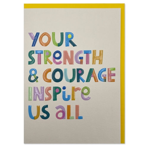 Raspberry Blossom - Strength and Courage Friendship Card #RSUN03