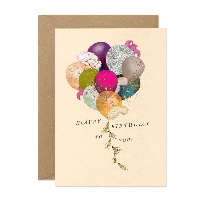 Stephanie Davies - Birthday Balloons Greeting Card #SDPR08